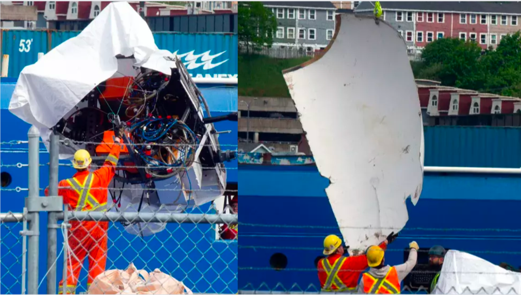 Remains of Imploded Titanic Sub Seen for First time as they're Brought ...