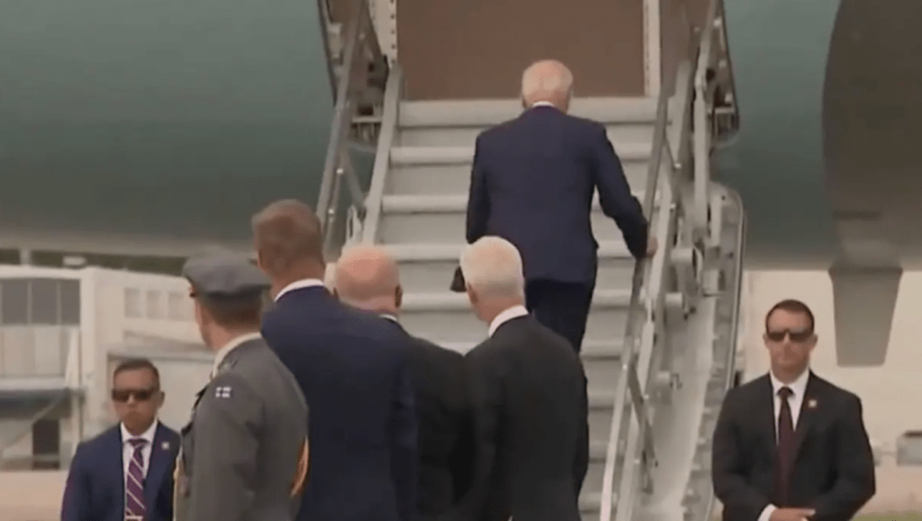Biden Trips Again Boarding Air Force One