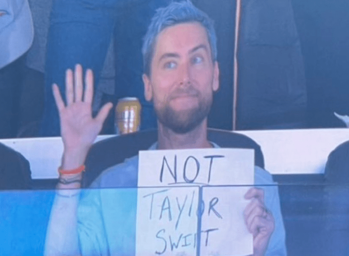 Lance Bass Trolls NFL With Taylor Swift Sign